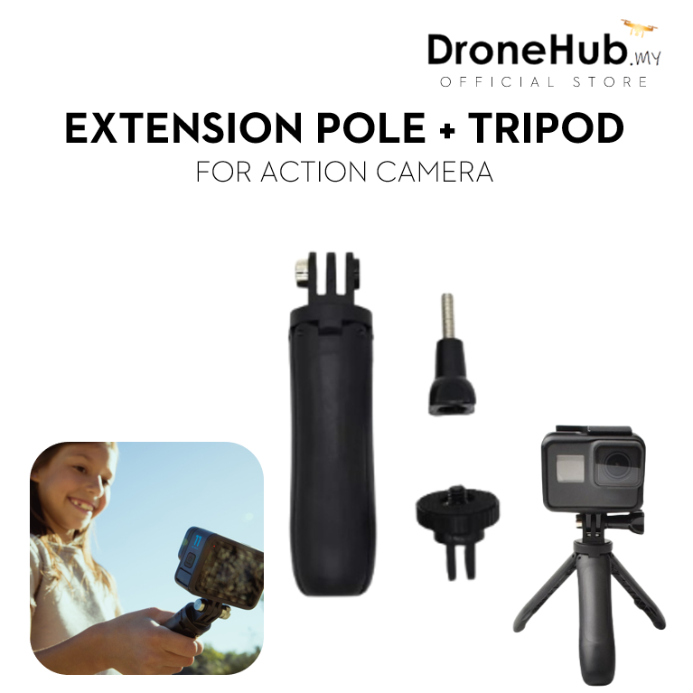 Mini Camera Extension Pole + Tripod Plastic Adjustable Selfie Stick For ...