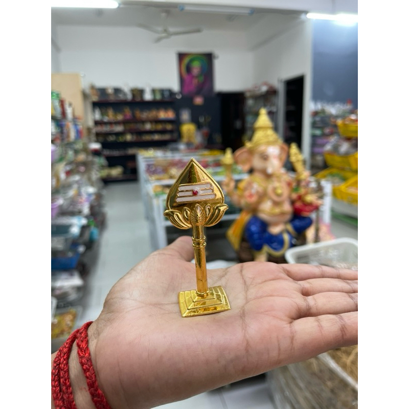 Golden Metal Vel Idol | Murugan Vel Metal/Gold | Om Vel Idol for Pooja ...
