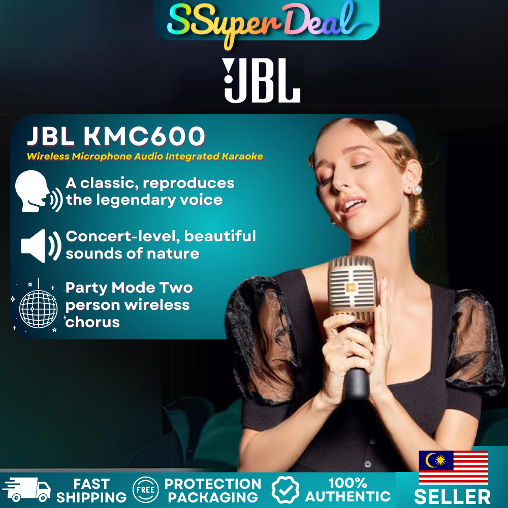 JBL Kmc600 Professional Karaoke Microphone Portable Bluetooth Wireless ...