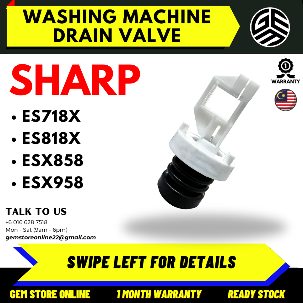ES718X / ES818X / ESX858 / ESX958 SHARP Washing Machine Drain Valve ...