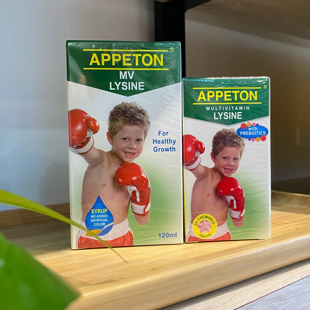 Appeton Multivitamin Lysine Tablets 60 Tablets / 120ml Syrup | Shopee ...