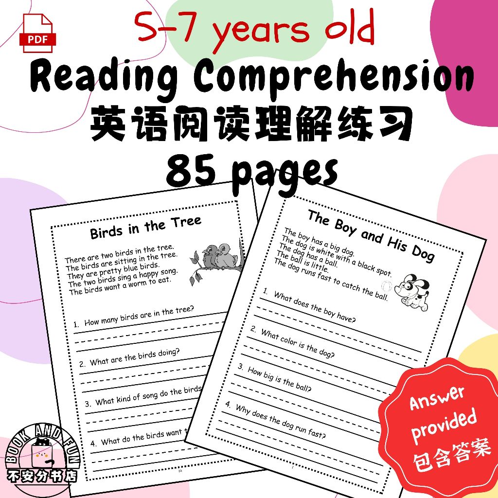 (PDF) Kindergarten & Primary School READING COMPREHENSION WORKSHEET 5-7 ...