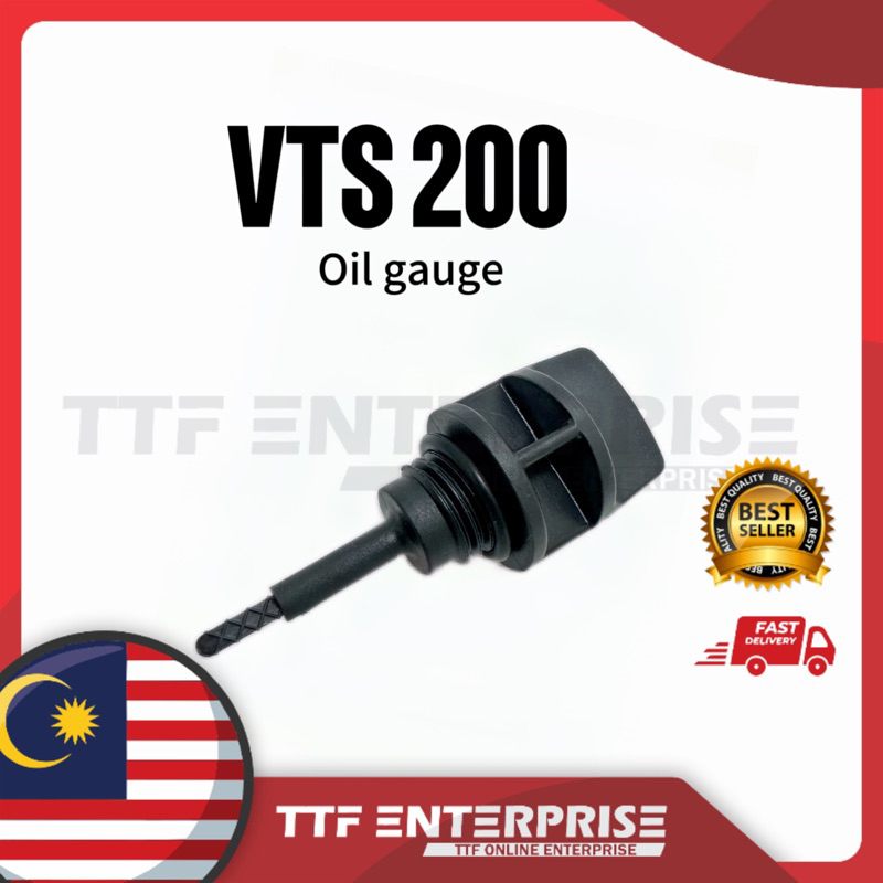 SYM VTS200 OIL GAUGE LEVER CAP VTS 200 PEMBARIS PENUTUP MINYAK HITAM ...