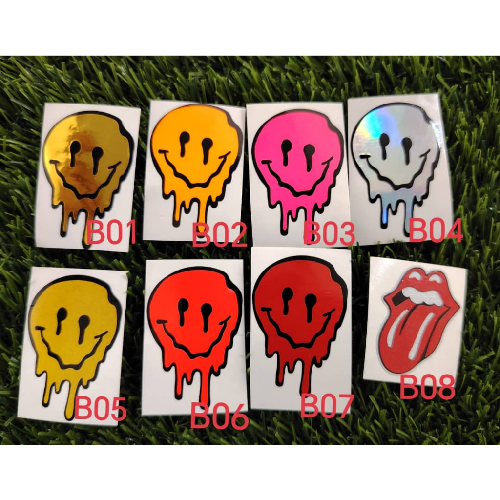 sticker potong smile face leleh warna pantul | Shopee Malaysia