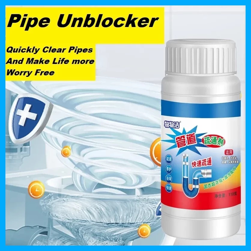 Ubat anti tersumbat Clog Remover Drain Pipe Basin Cleaner Clogged ...