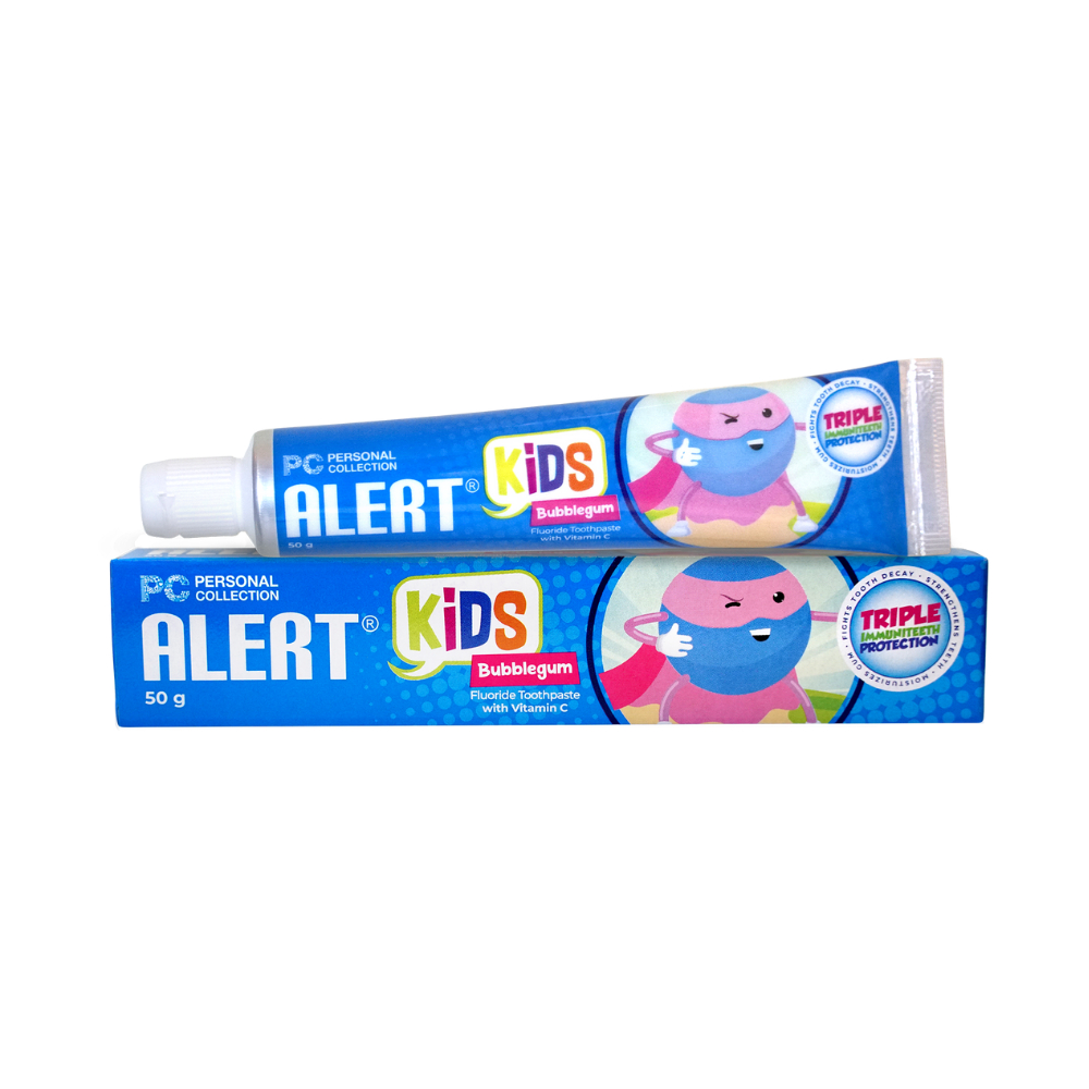 ALERT KIDS BUBBLEGUM FLUORIDE TOOTHPASTE WITH VITAMIN C 50G | Shopee ...