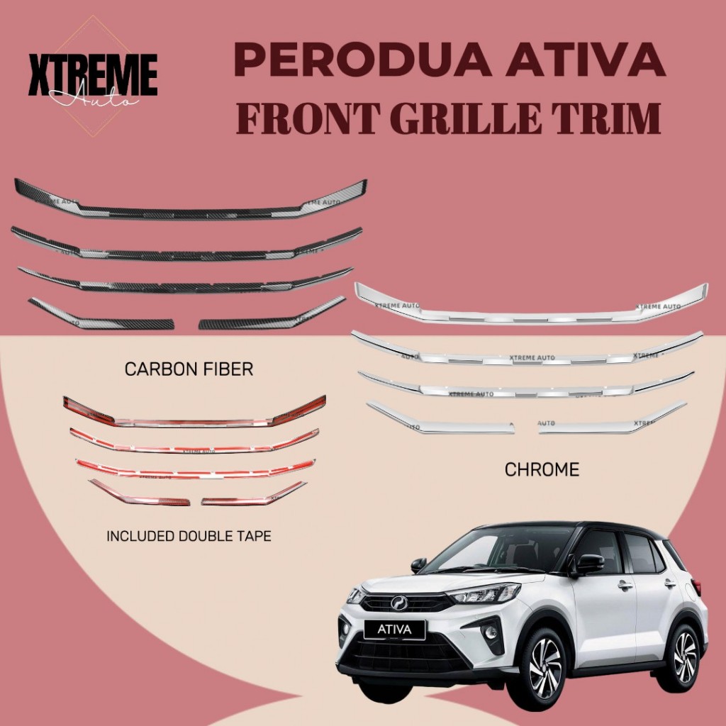 XTREME AUTO PERODUA ATIVA CAR FRONT GRILLE TRIM COVER ACCESSORIES ...