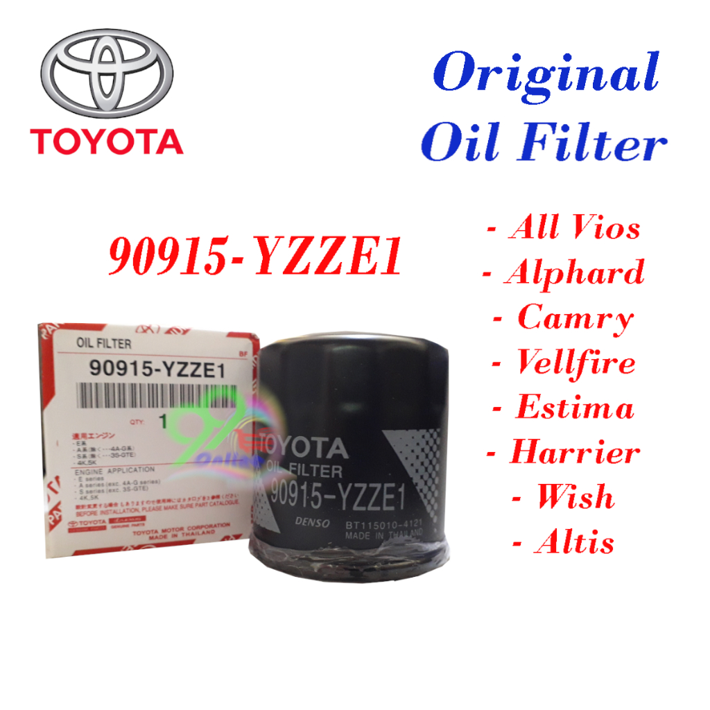 Toyota Original Oil Filter 900915-YZZE1 / E2 Vios / Altis / Camry ...
