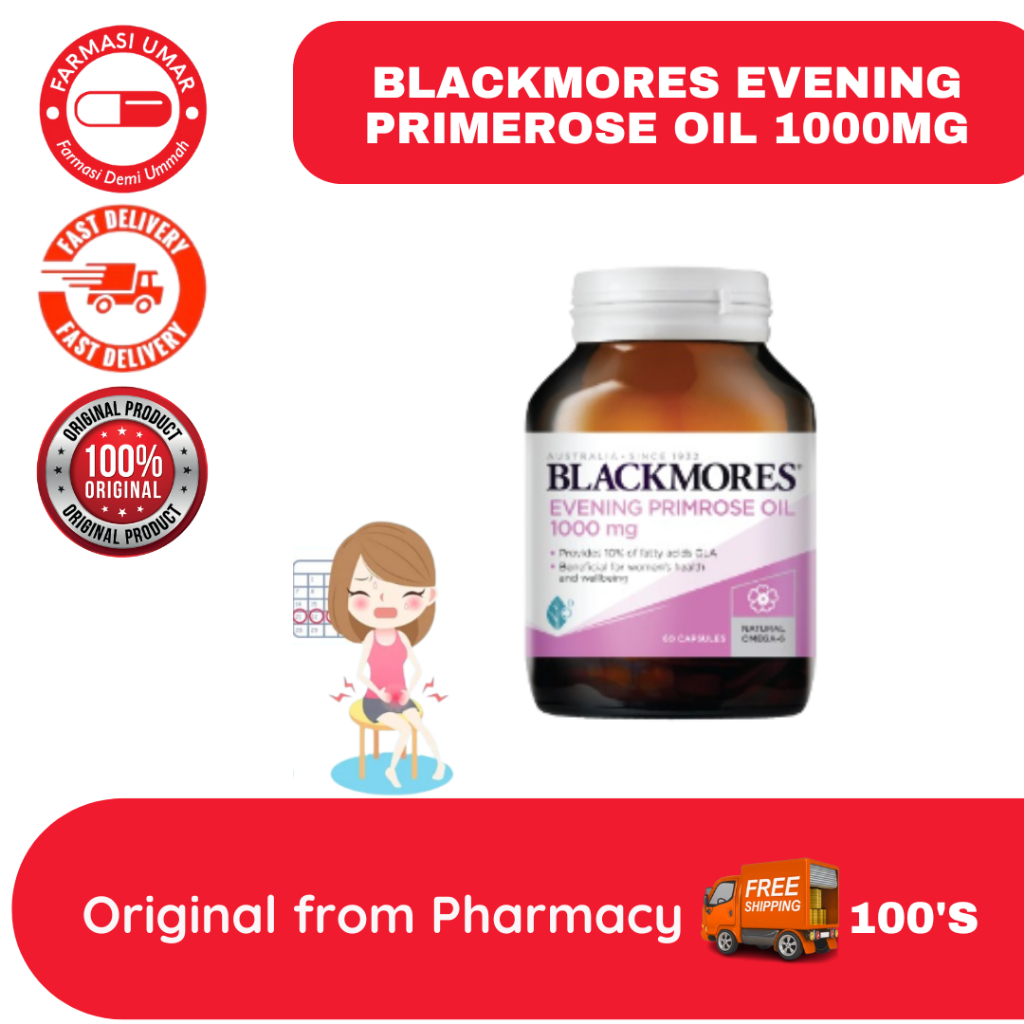 Blackmores Epo Evening Primose Oil 1000mg 100S (membantu masalah kulit ...