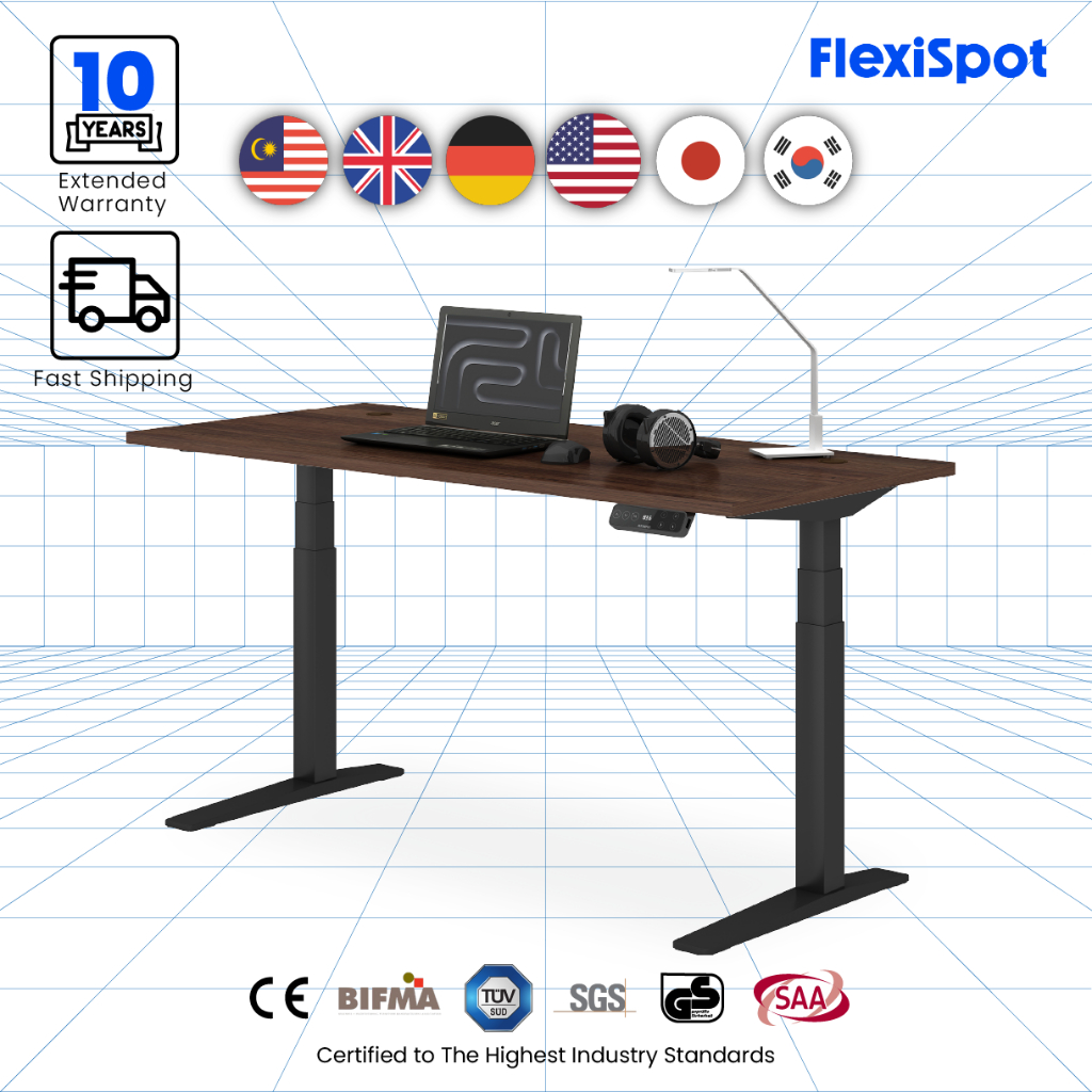 FLEXISPOT Malaysia E7 PRO Electric Height Adjustable Sit Stand Table ...