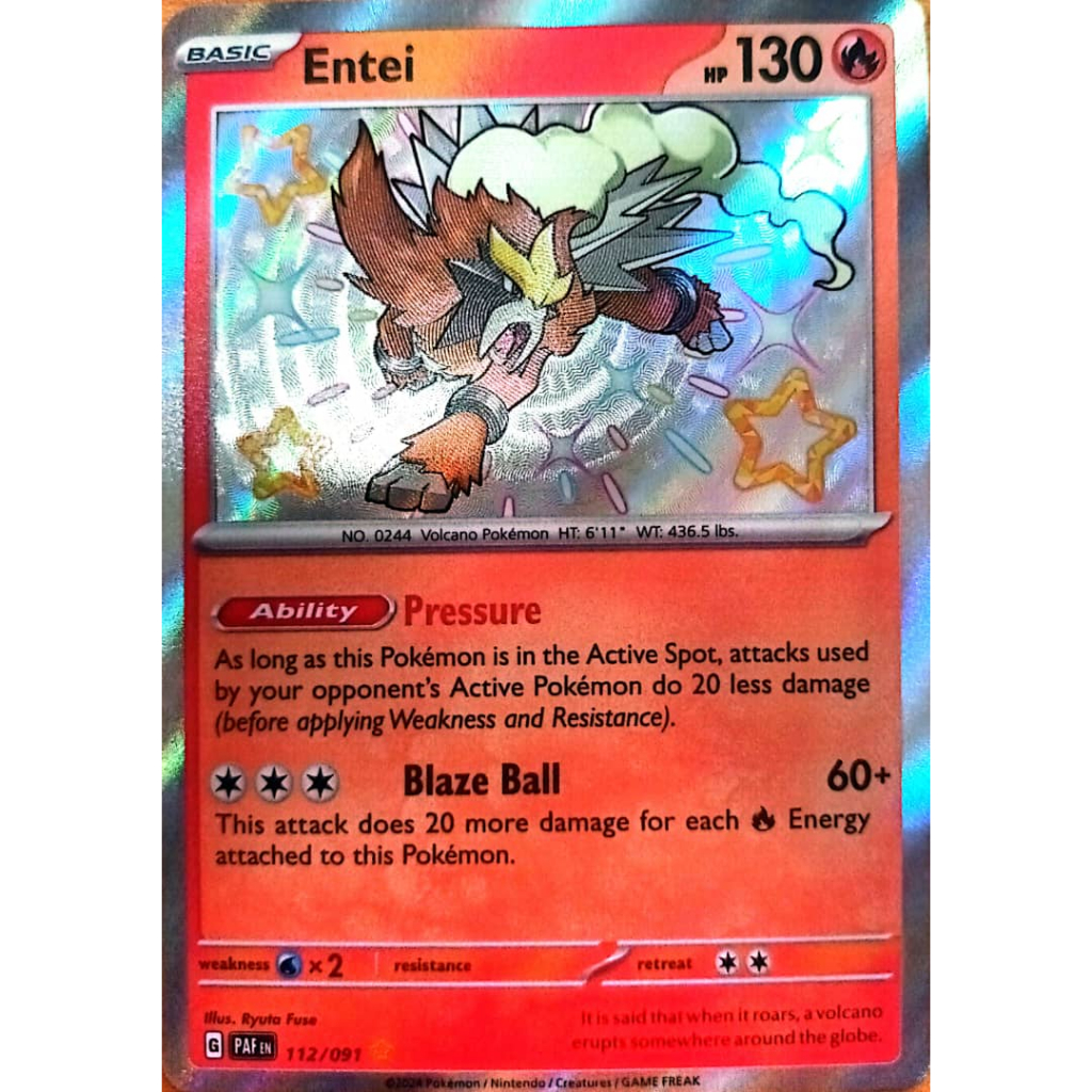 Pokemon TCG Card Game Entei - 112/091 - Shiny Rare | Shopee Malaysia