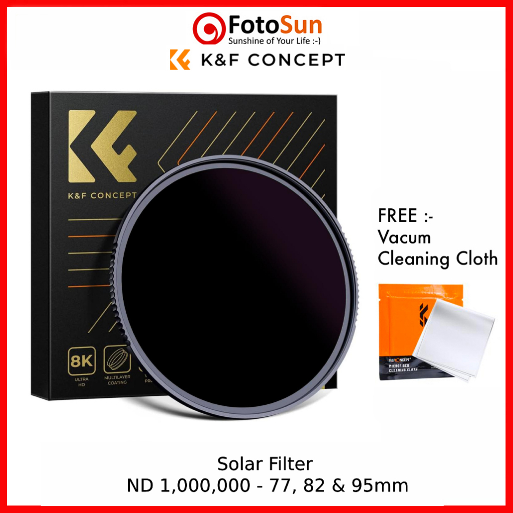 K&F Solar Eclipse photography ND filter ND1,000,000 20 stop for 77mm ...