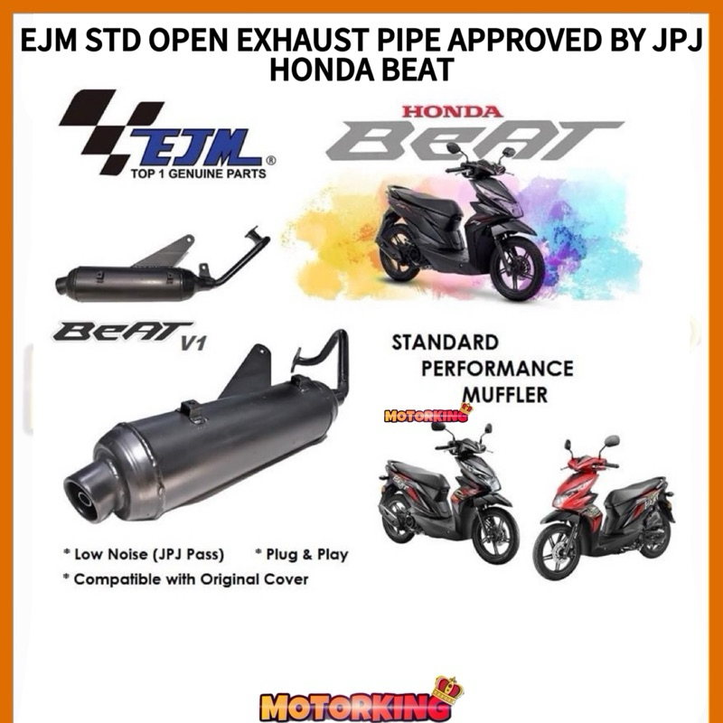 EJM RACING STD OPEN EXHAUST PIPE MUFFLER PIPE STANDARD HONDA BEAT CLASS ...