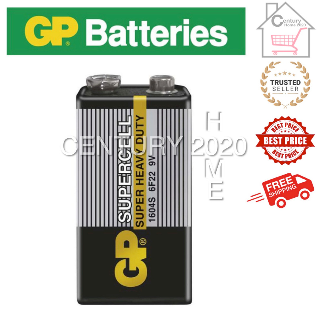 GP 9V Supercell Battery Heavy Duty Battery 1 PCS | Shopee Malaysia