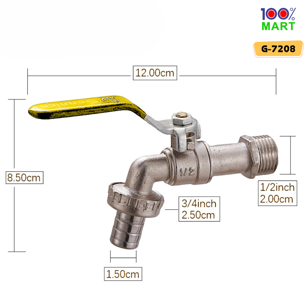 [100% Mart] Iron Water Faucet Water Tap 6Inch 铜制水龙头 6寸 G-7208 | Shopee ...