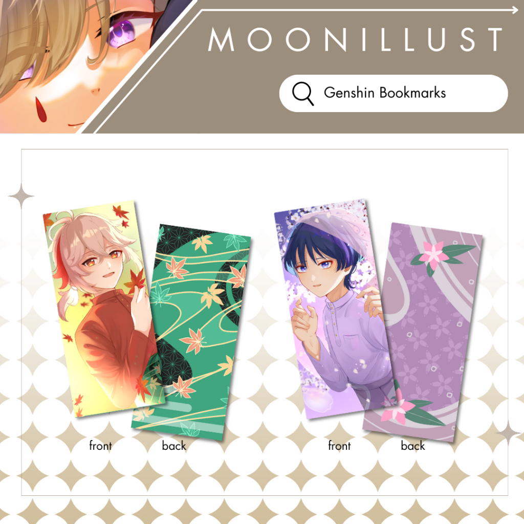 [GENSHIN IMPACT] BOOKMARKS - Kazuha | Wanderer / Scaramouche | Shopee ...