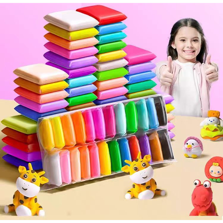 Super Light Air Dry Clay 12/ 24/ 36 ColoursNon Toxic Clay Polymer Clay ...