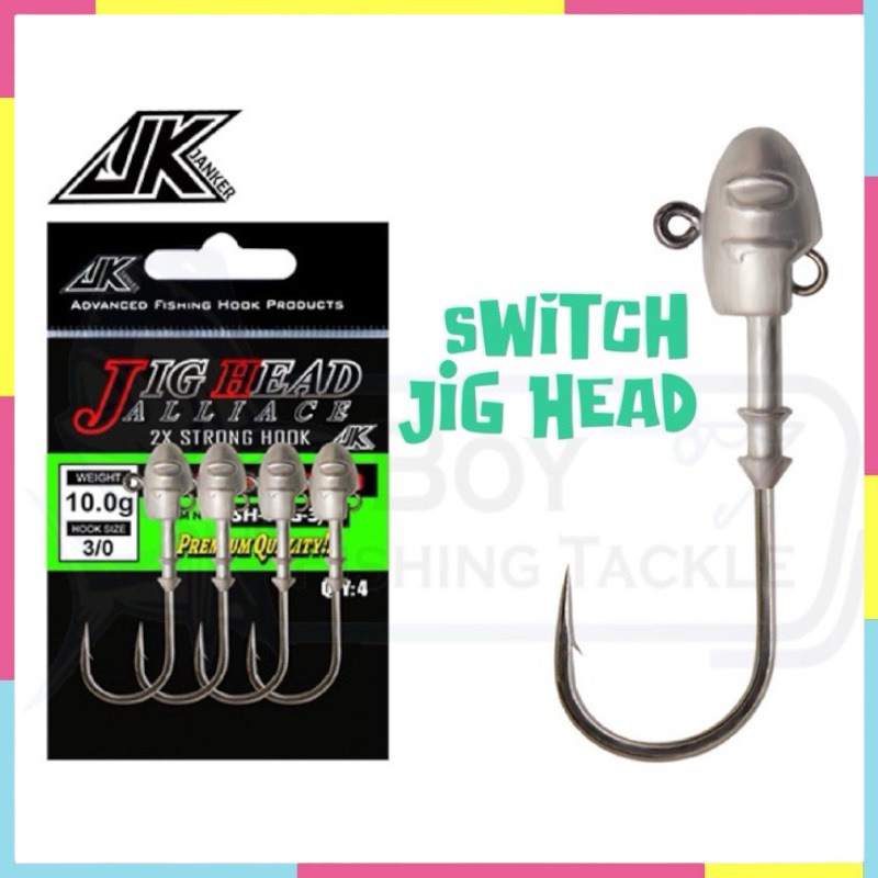 PIRATEZ STRIKE JK JANKER SWITCHER HEAD JIG HEAD SOFT LURE HEAD SP HOOK ...