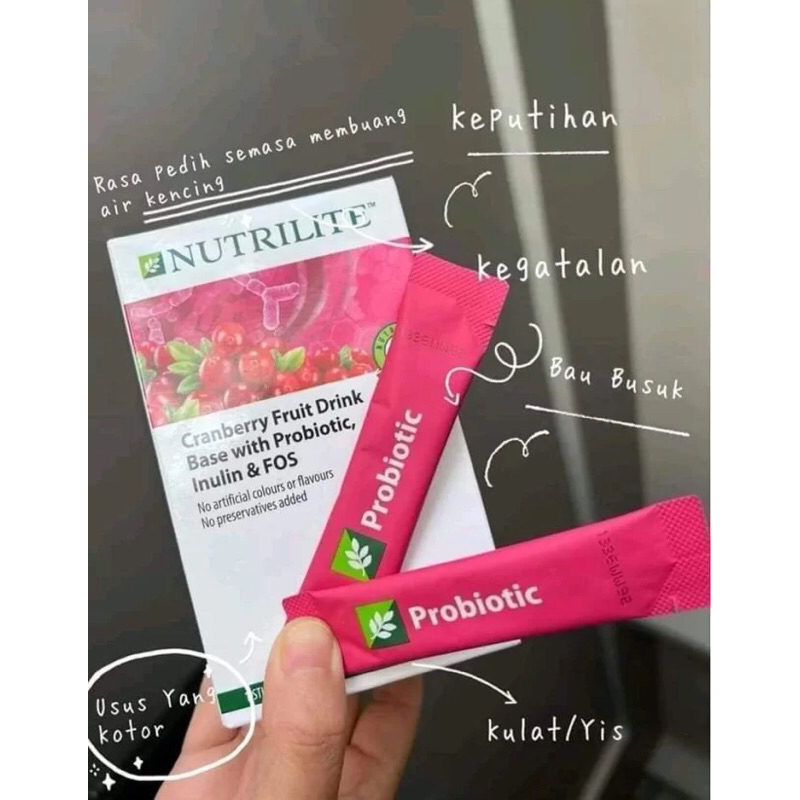 Nutrilite Probiotics Cranberry Fruit Drink Base with Inulin & FOS ...