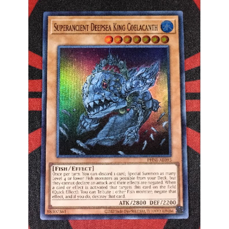 YUGIOH KONAMI PHNI-AE093 Superancient Deepsea King Coelacanth (Super ...