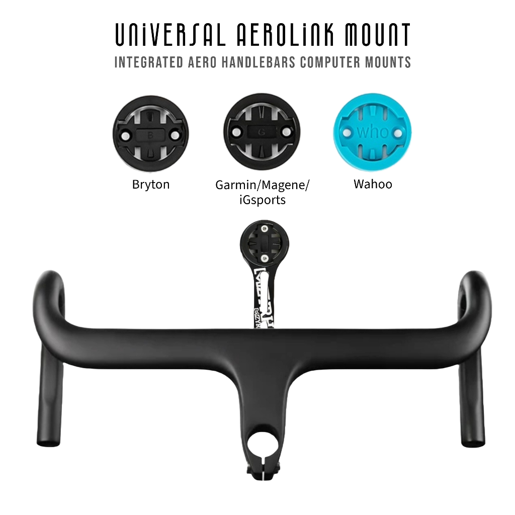 Bicycle Universal Integrated Aero Handlebars GPS Computer Mount for ...