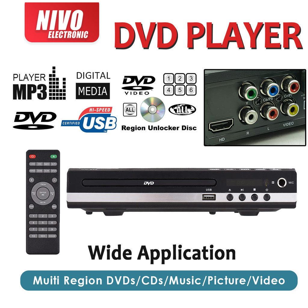 HD-229 Home DVD Player DVD CD Disc Player Digital Multimedia Player U ...