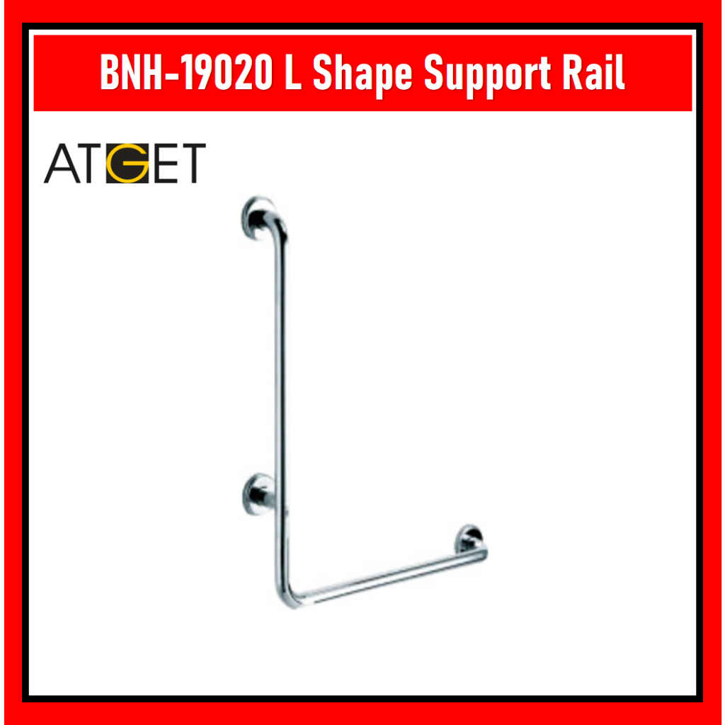 ATGET BNH-19020 304 Stainless Steel L Shape Support Rail for OKU Grab ...