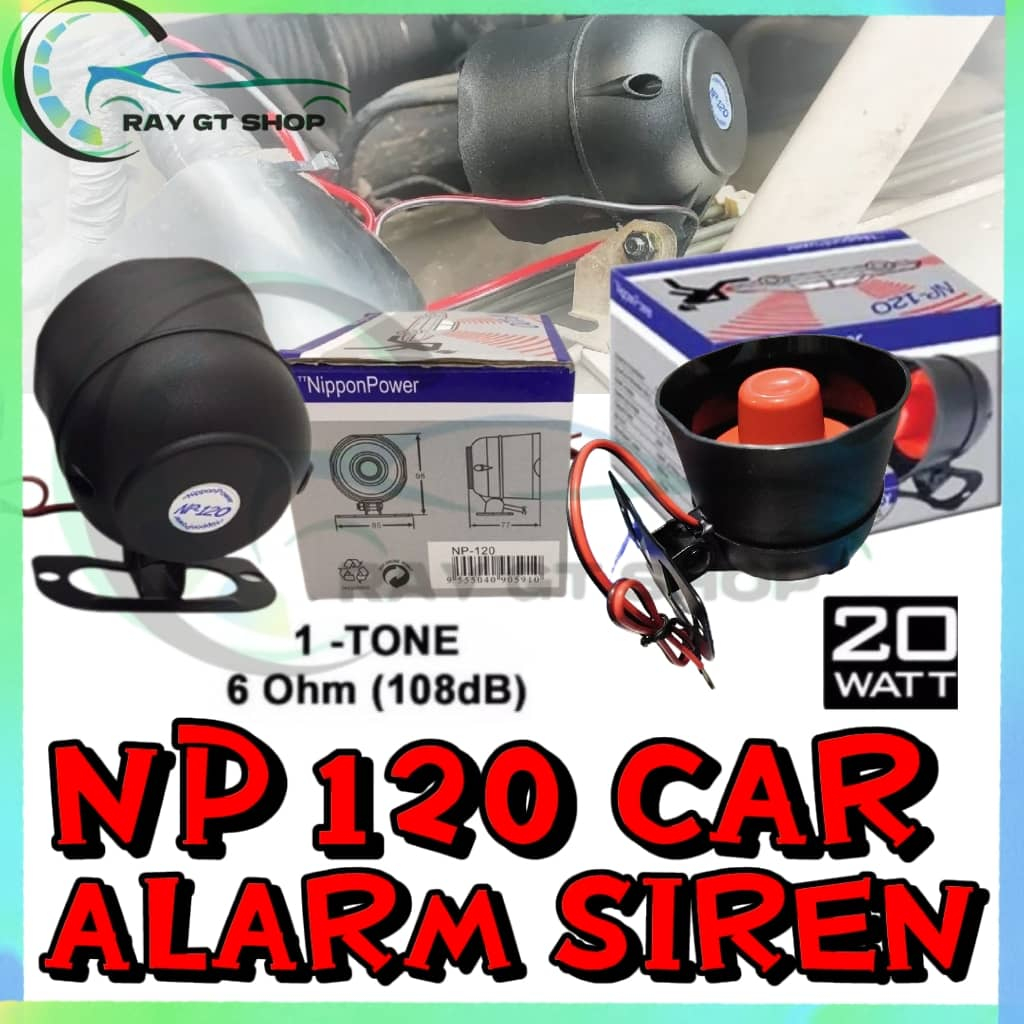 ready stock Nippon NP120 Single Tone Car Alarm Siren- New Replacement ...