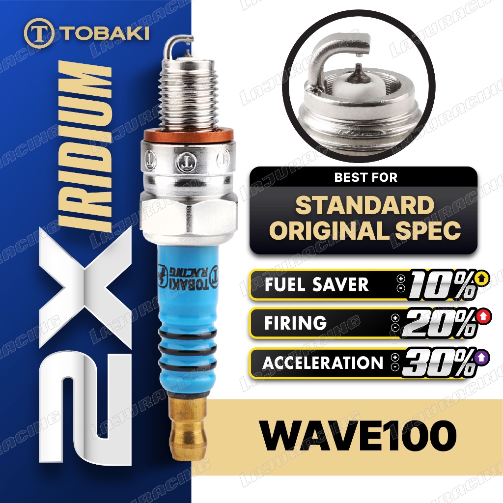 TOBAKI Spark Plug DOUBLE Iridium LC135 Y15 Y16 RS150 RSX VARIO150 VF3i ...