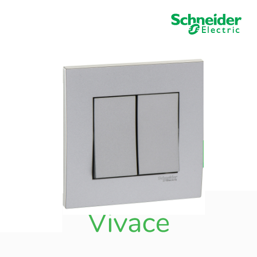 SCHNEIDER Vivace Alum Silver Series Switches Socket (1G/2G/3G/4G/13A ...
