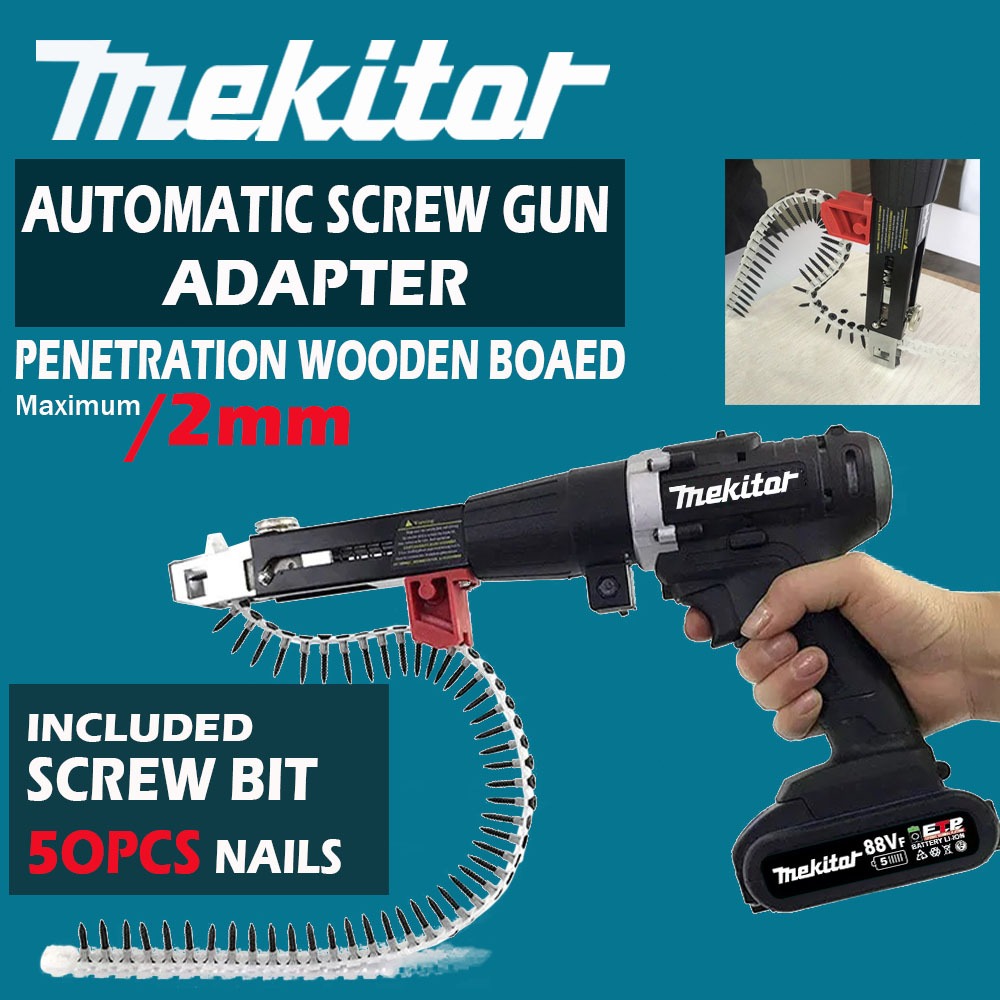 Mekitor screw gun drywall screw gun cordless Automatic chain nail gun ...