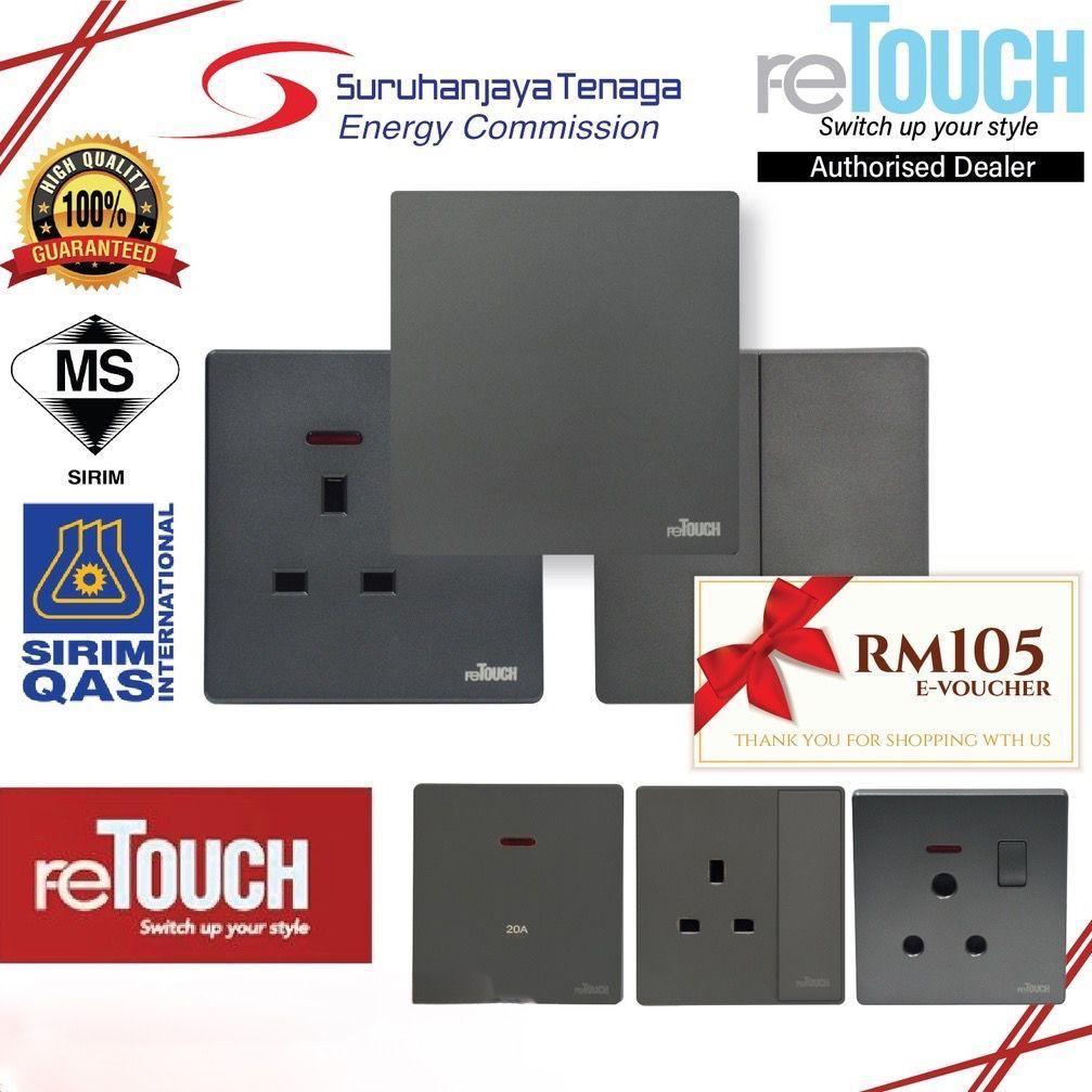 Retouch Ultra Rimless Socket and Wall Switch Slim Modern Switch Design ...