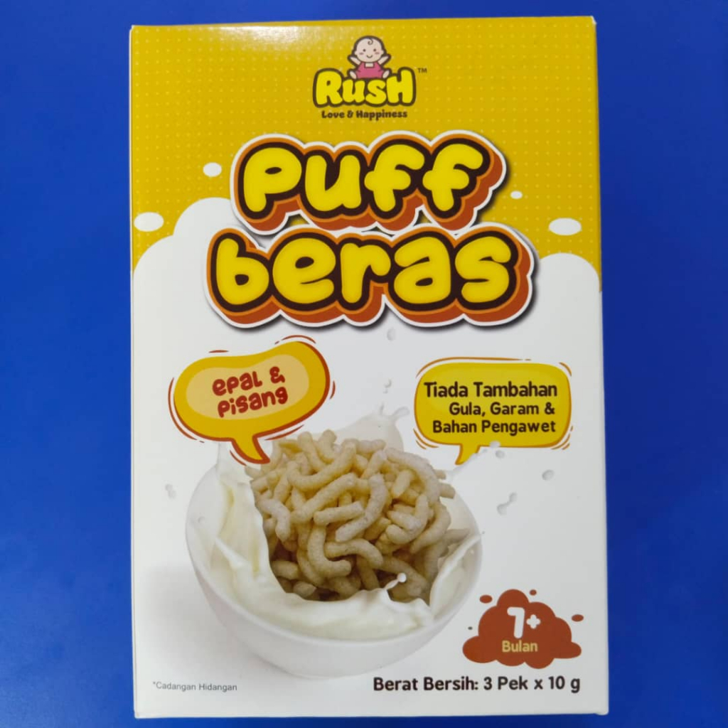 RUSH PUFF BERAS EPAL & PISANG (3 PEK X 10G) | Shopee Malaysia