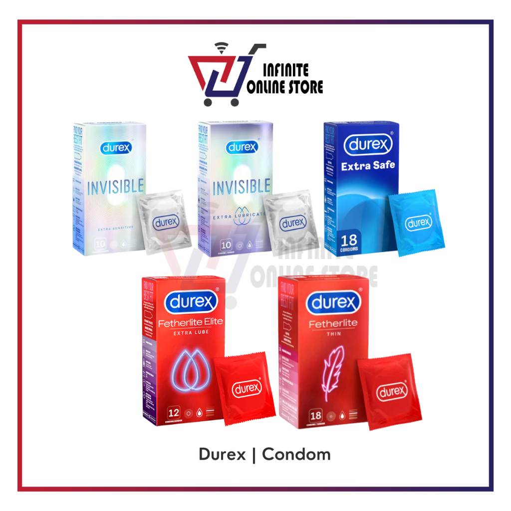 Durex Condom (Invisible Extra Lubricated / Invisible Extra Sensitive ...