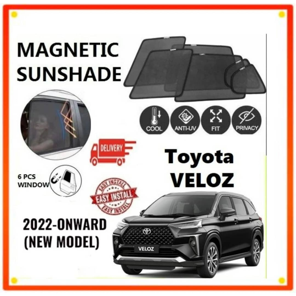 TOYOTA VELOZ 2022 2023 2024 NEW MODEL CUSTOM FIT STRONG MAGNETIC MAGNET ...