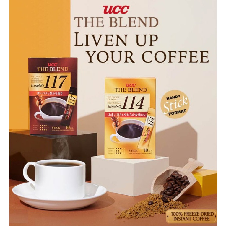 UCC Japanese Instant Coffee Sticks - The Blend 114 & 117 (2g x 10's) | Shopee Malaysia