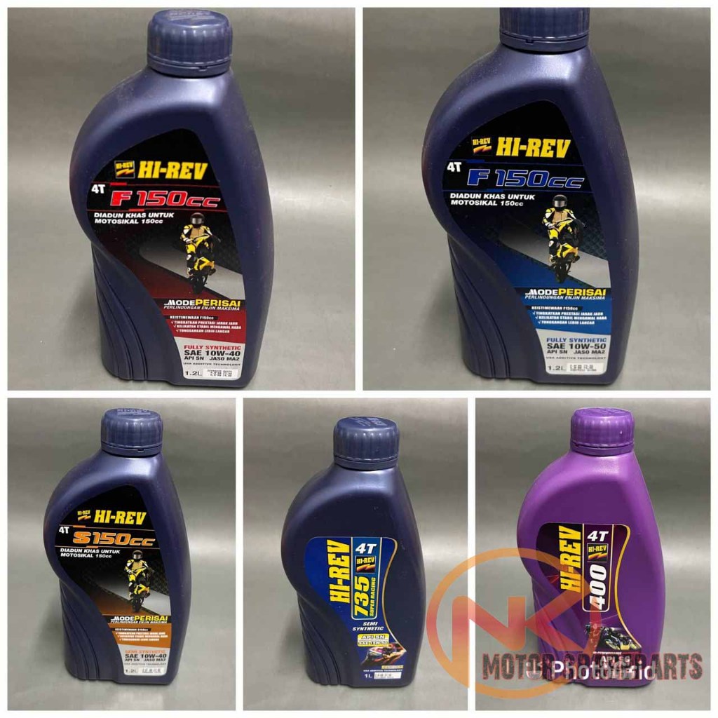 100% Original Hi-Rev oil 4T (Bukan yg recycle atau copy) 4T F150/S150 ...