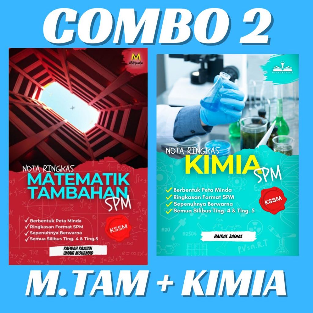 COMBO 2 Nota Ringkas AddMath , Kimia SPM KSSM Ting 4&5 | Shopee Malaysia