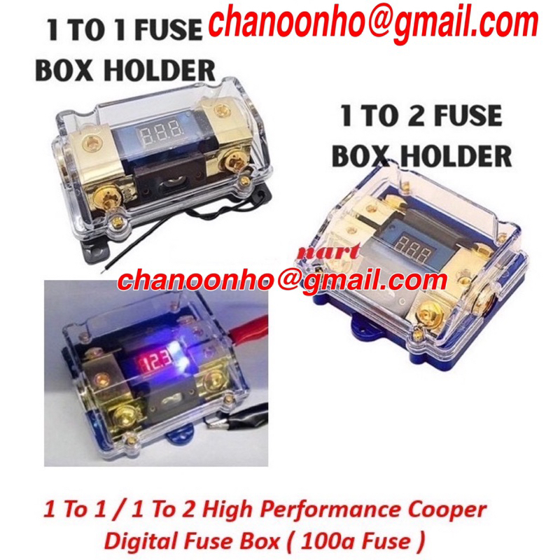 12V 100A 1 To 1 AND 1 To 2 With Digital LED Display Fuse Block Fuse Box ...