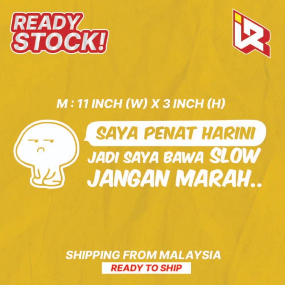 SAYA PENAT FUNNY CAR STICKER KERETA MYVI VIVA AXIA ALZA SAGA CITY ...