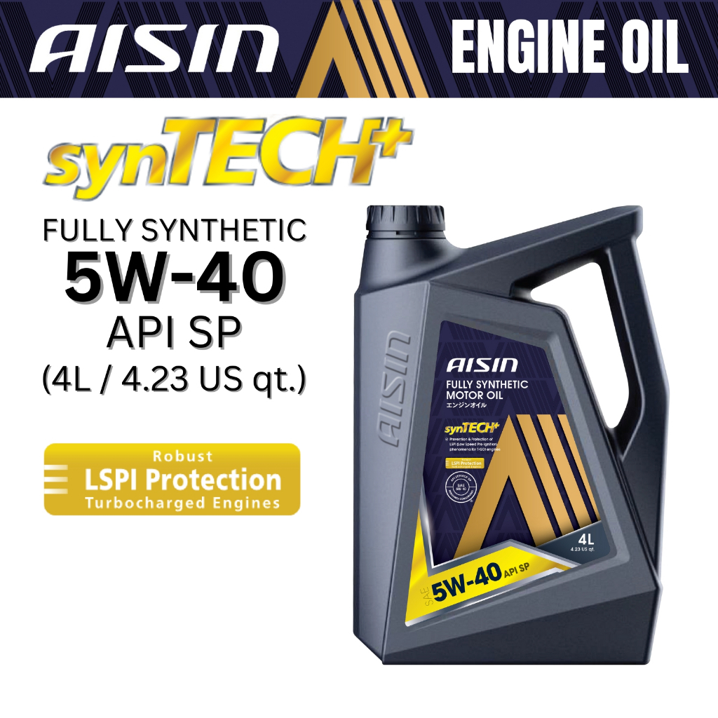 Aisin Engine Oil Fully Synthetic API: SP 5W40 (4L) | Shopee Malaysia