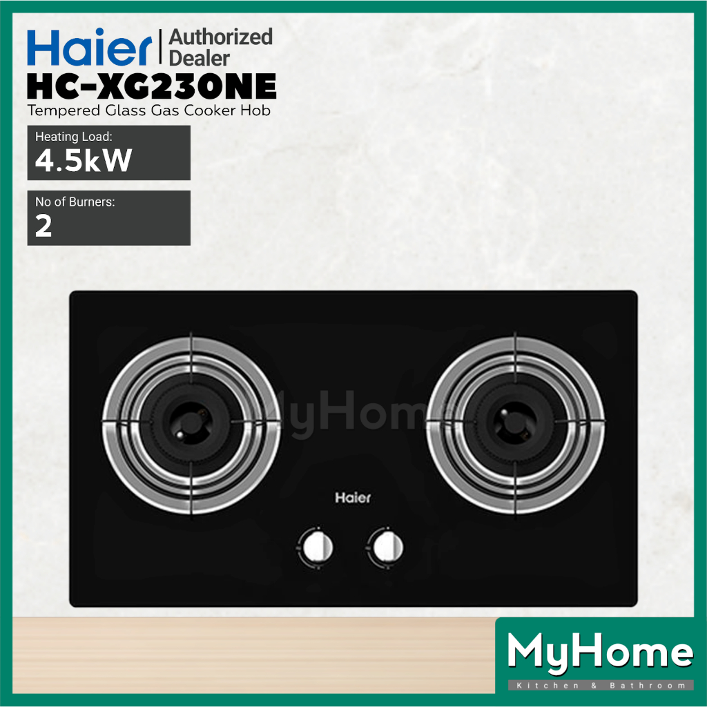 HAIER HC-XG230NE Built-In Tempered Glass Gas Cooker Hob HAIER XG230NE ...