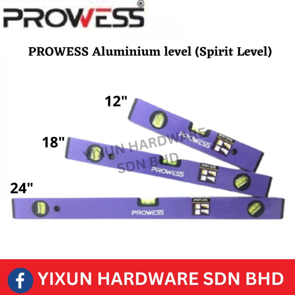 Prowess Spirit Level (12'',18",24",36",48") Spirit Level Tools ...