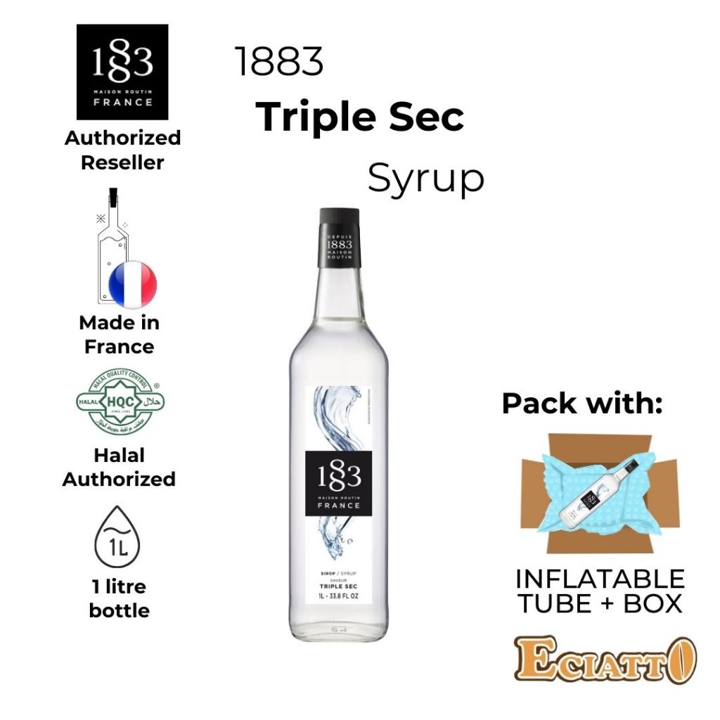 1883 MAISON ROUTIN Triple Sec Syrup 1L Cordial Syrup Air Kordial Soda ...