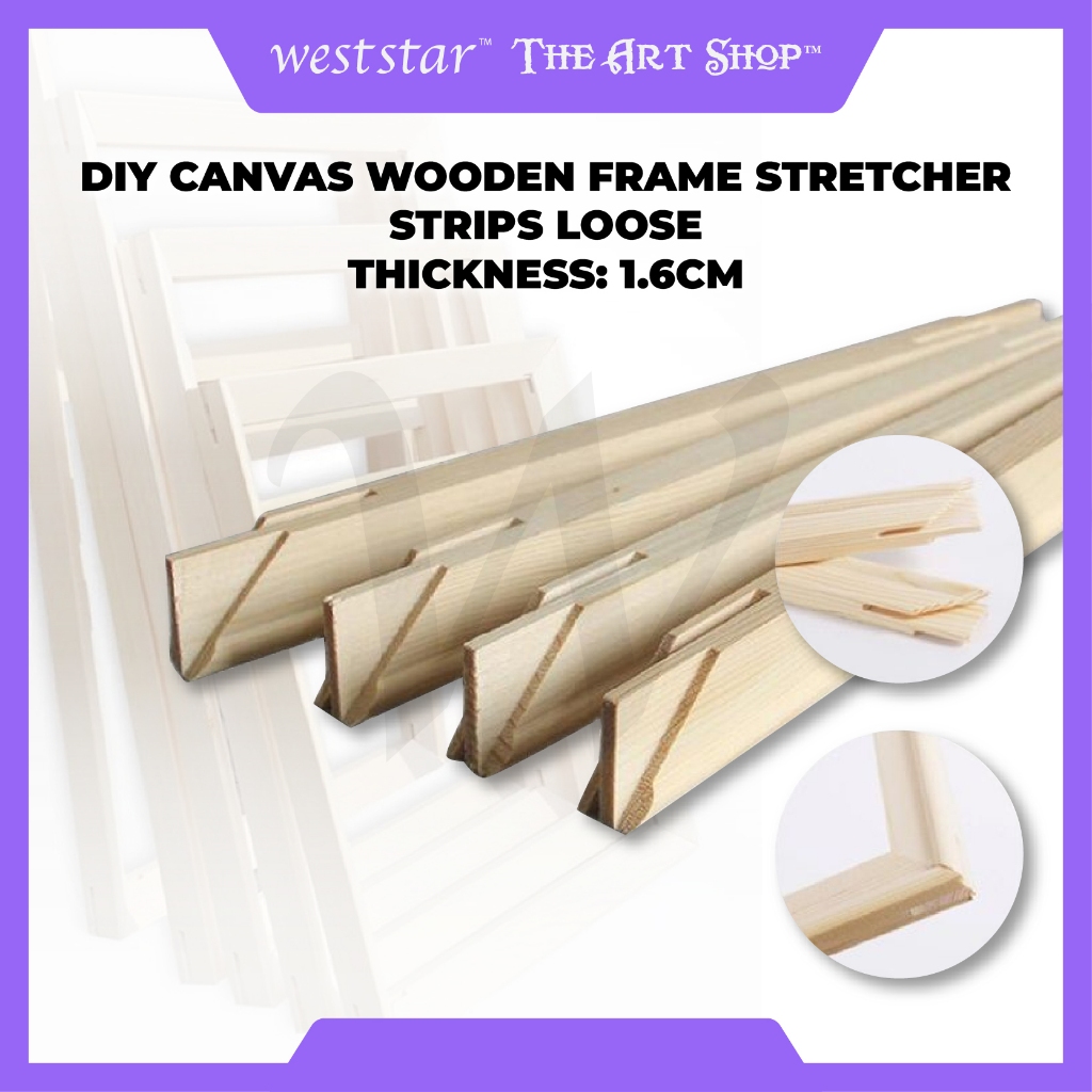 [WESTSTAR] DIY Canvas Wooden Frame Stretcher Strips Bingkai Kayu Kanvas ...