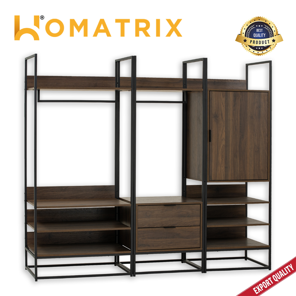 HOMATRIX Open Shelf Wardrobe Storage Cabinet Without Door Modern Almari ...