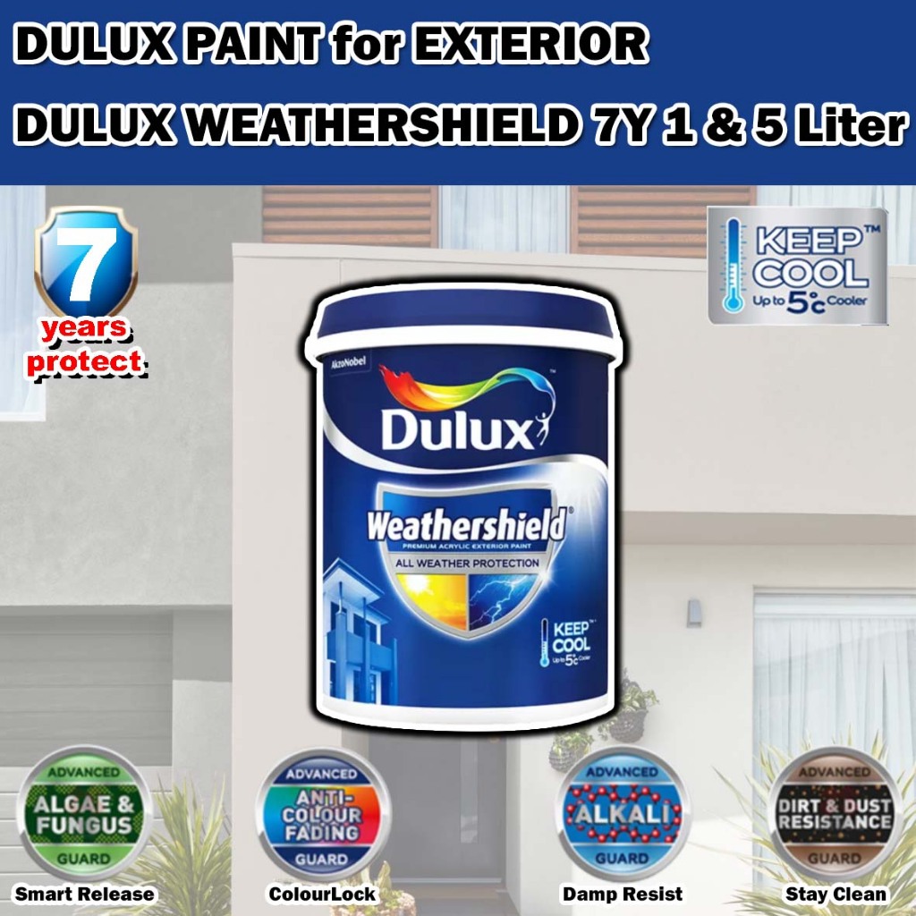 Dulux Weathershield Acrylic Exterior Wall Finish 1L Kitten White ...