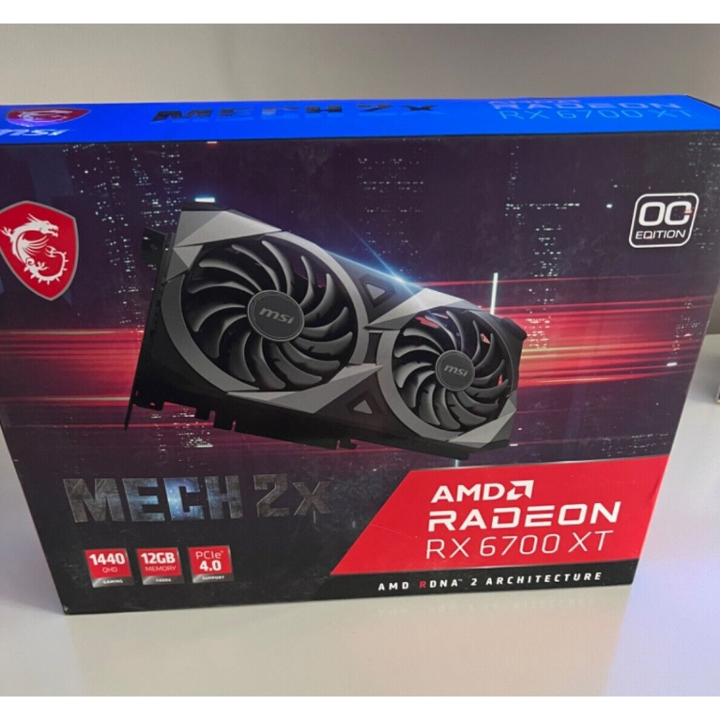 NEW MSI RADEON RX 6700 XT MECH 2X OC 12GB DDR6 GRAPHICS CARD | Shopee ...