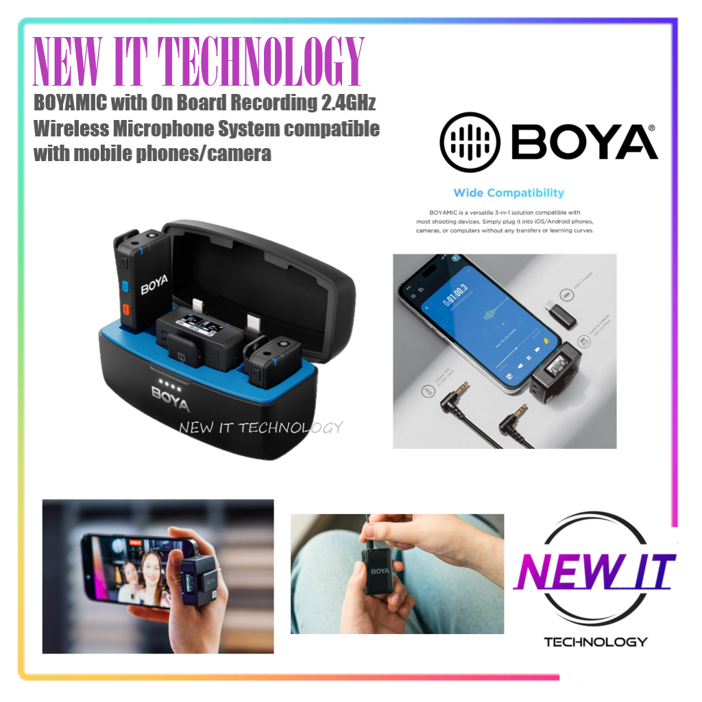 BOYA BOYAMIC with On Board Recording All-in-One 2.4GHz Wireless ...