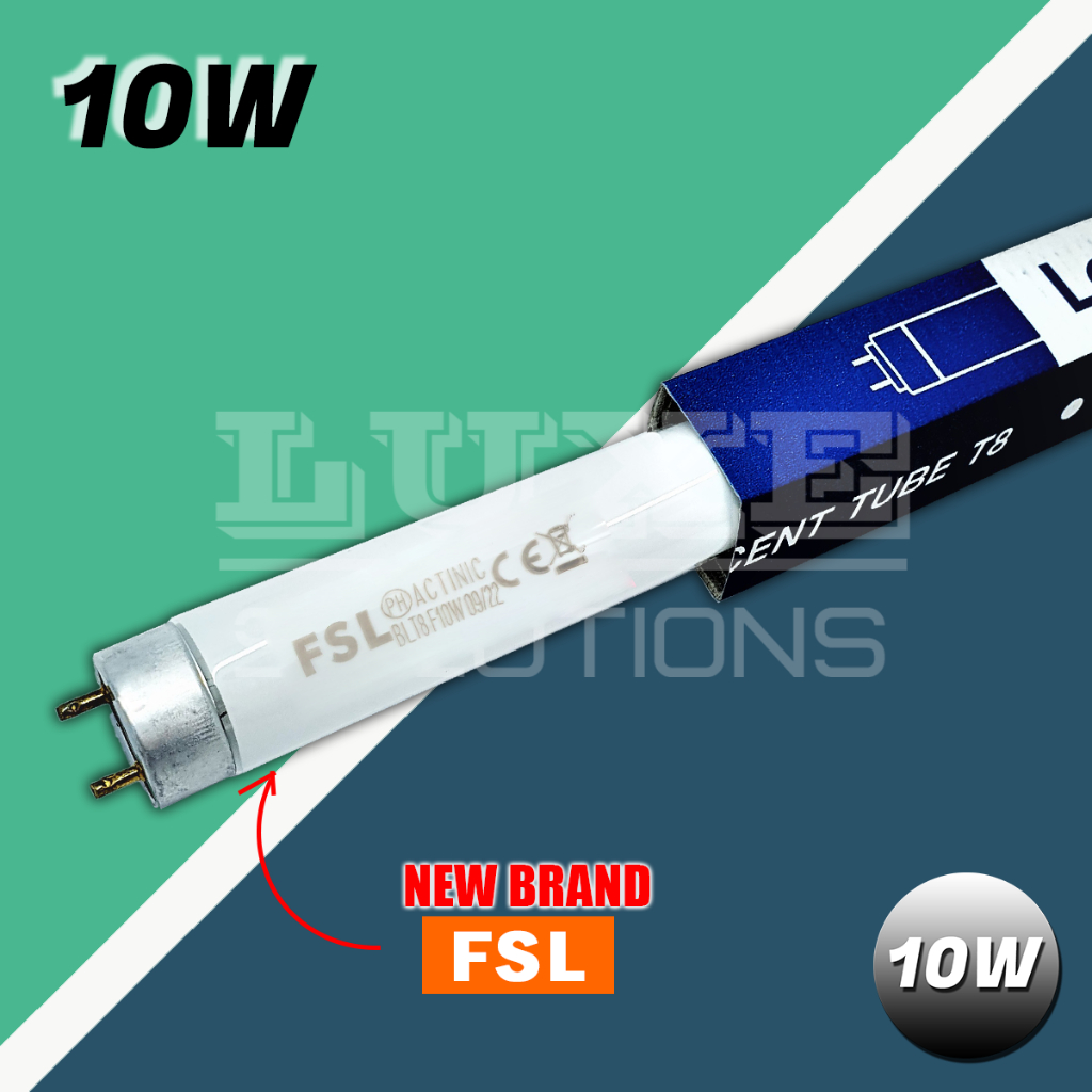 Hitachi FSL 10W Black Light BL UV Tube Replacement Tube Insect Killer ...